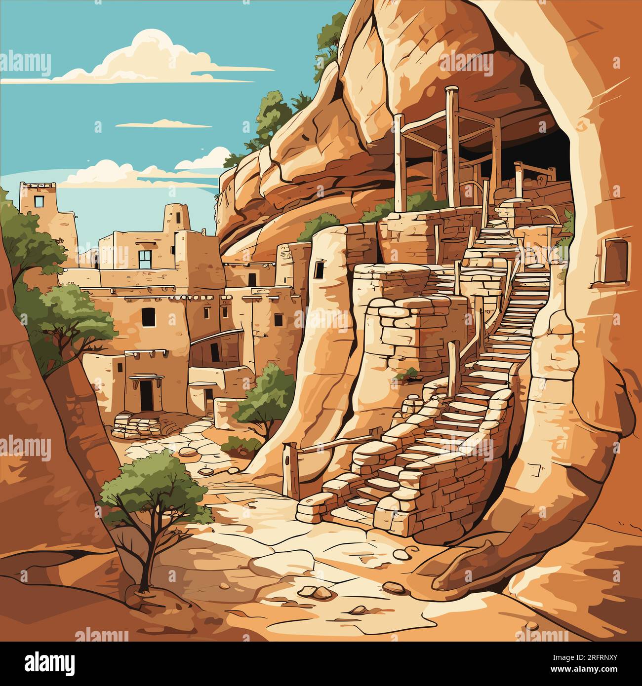 Usa mesa verde national park national park Stock Vector Images - Alamy