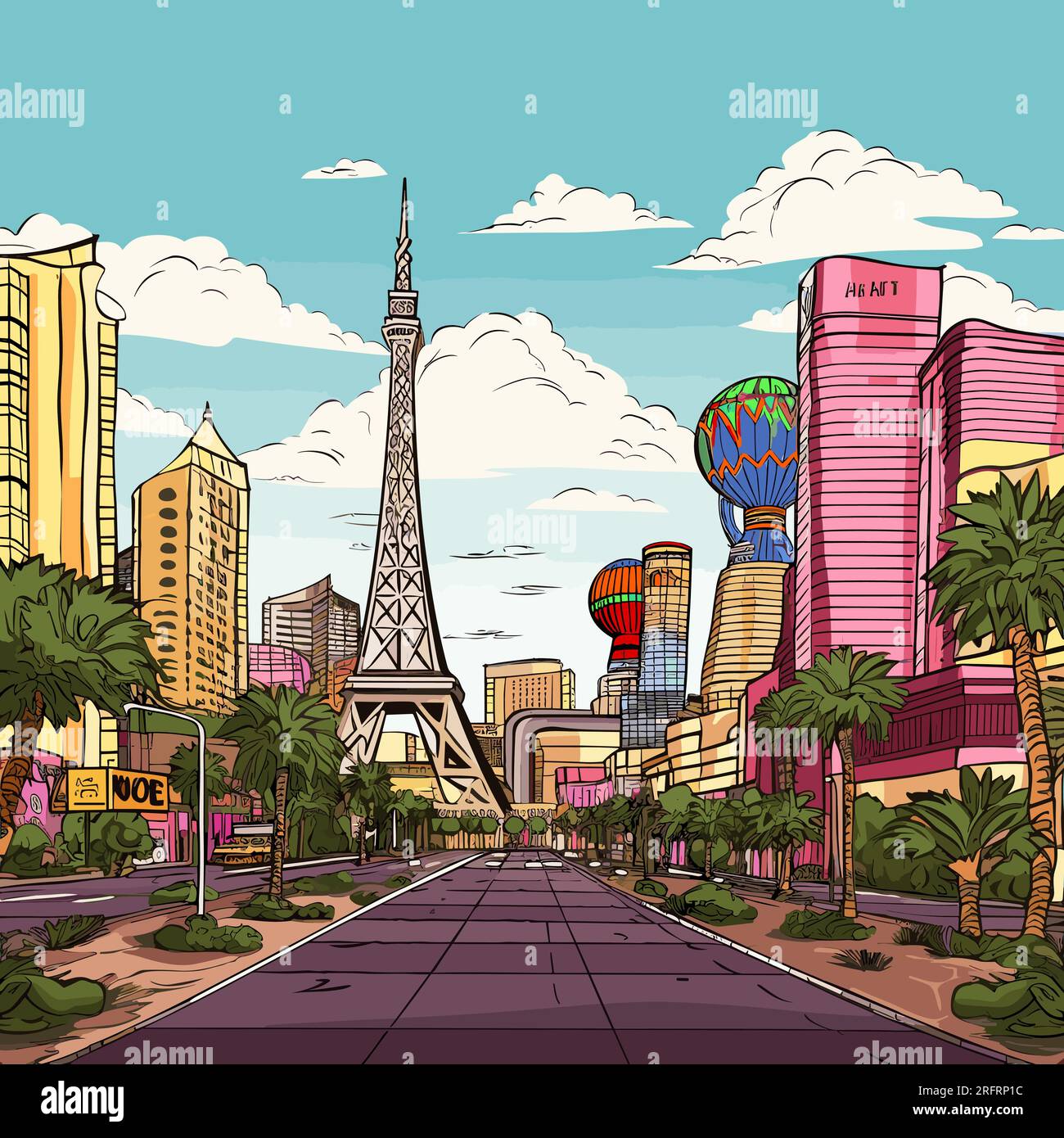 Vegas boulevard Stock Vector Images - Alamy