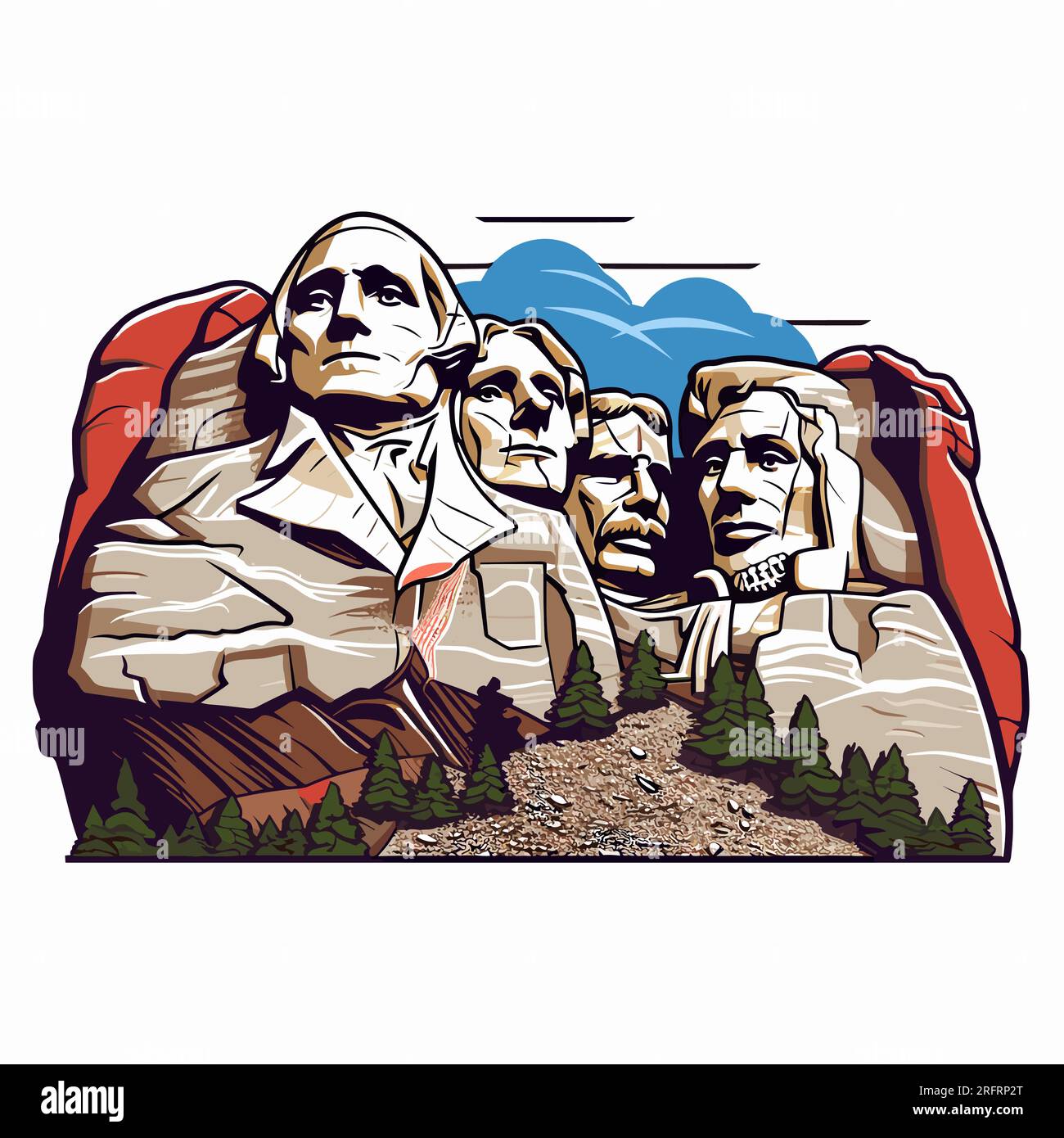 Mount rushmore vector vectors Stock Vector Images - Alamy