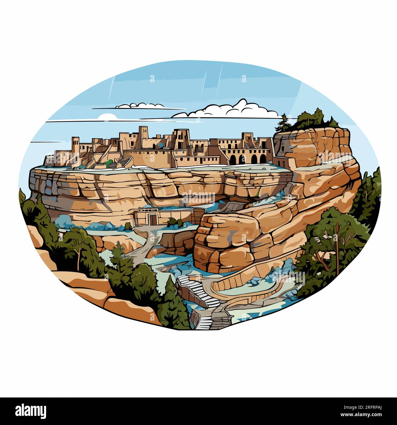 Mesa verde national park art Stock Vector Images - Alamy