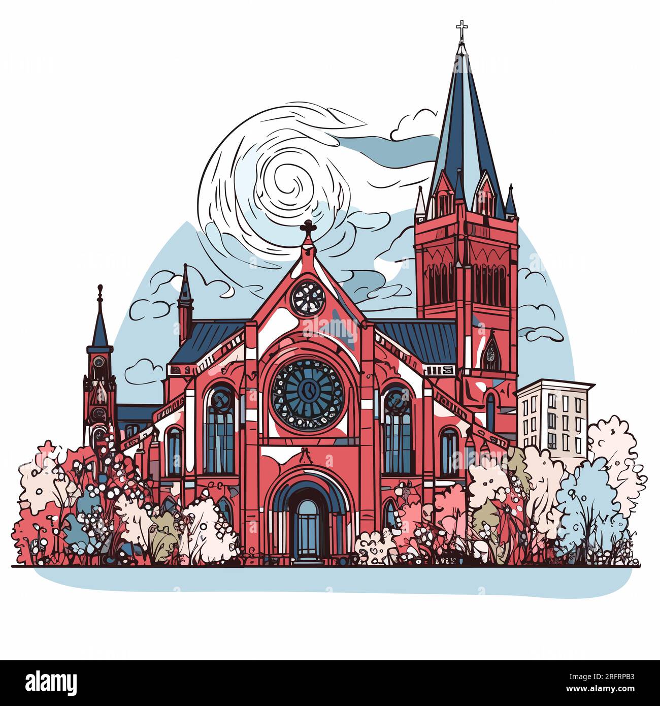 Trinity church in boston Stock Vector Images - Alamy