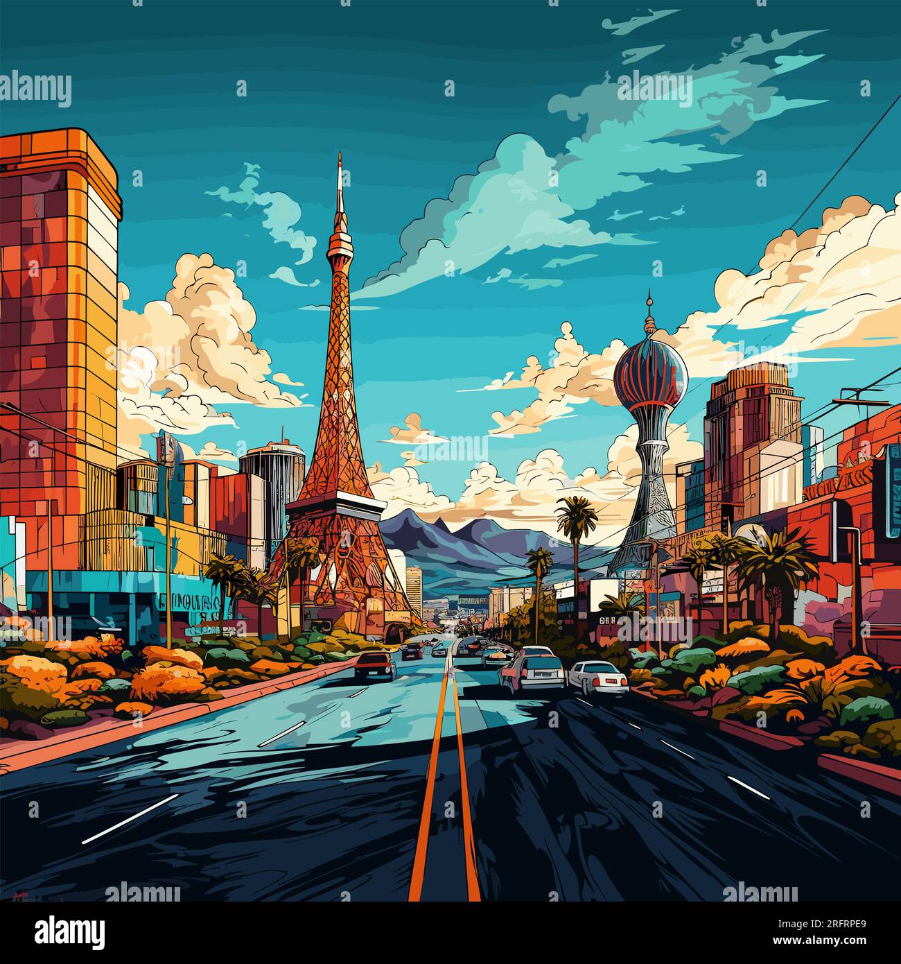Vegas boulevard Stock Vector Images - Alamy