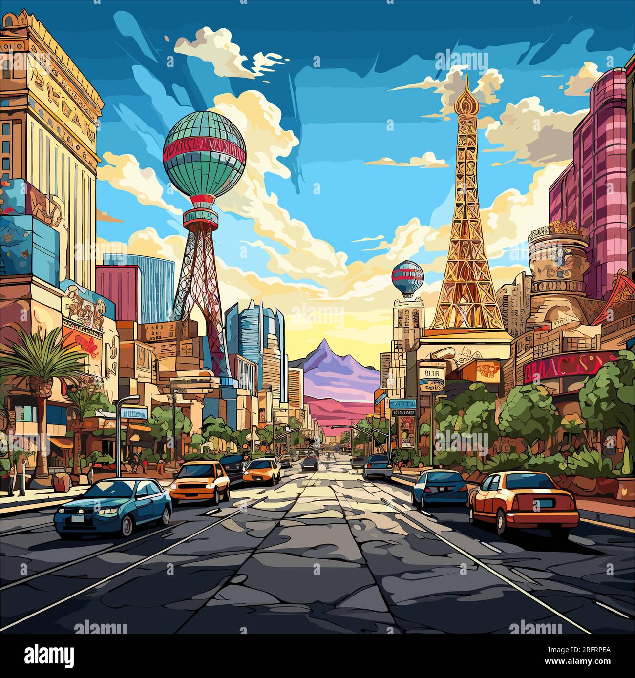 Vegas boulevard Stock Vector Images - Alamy