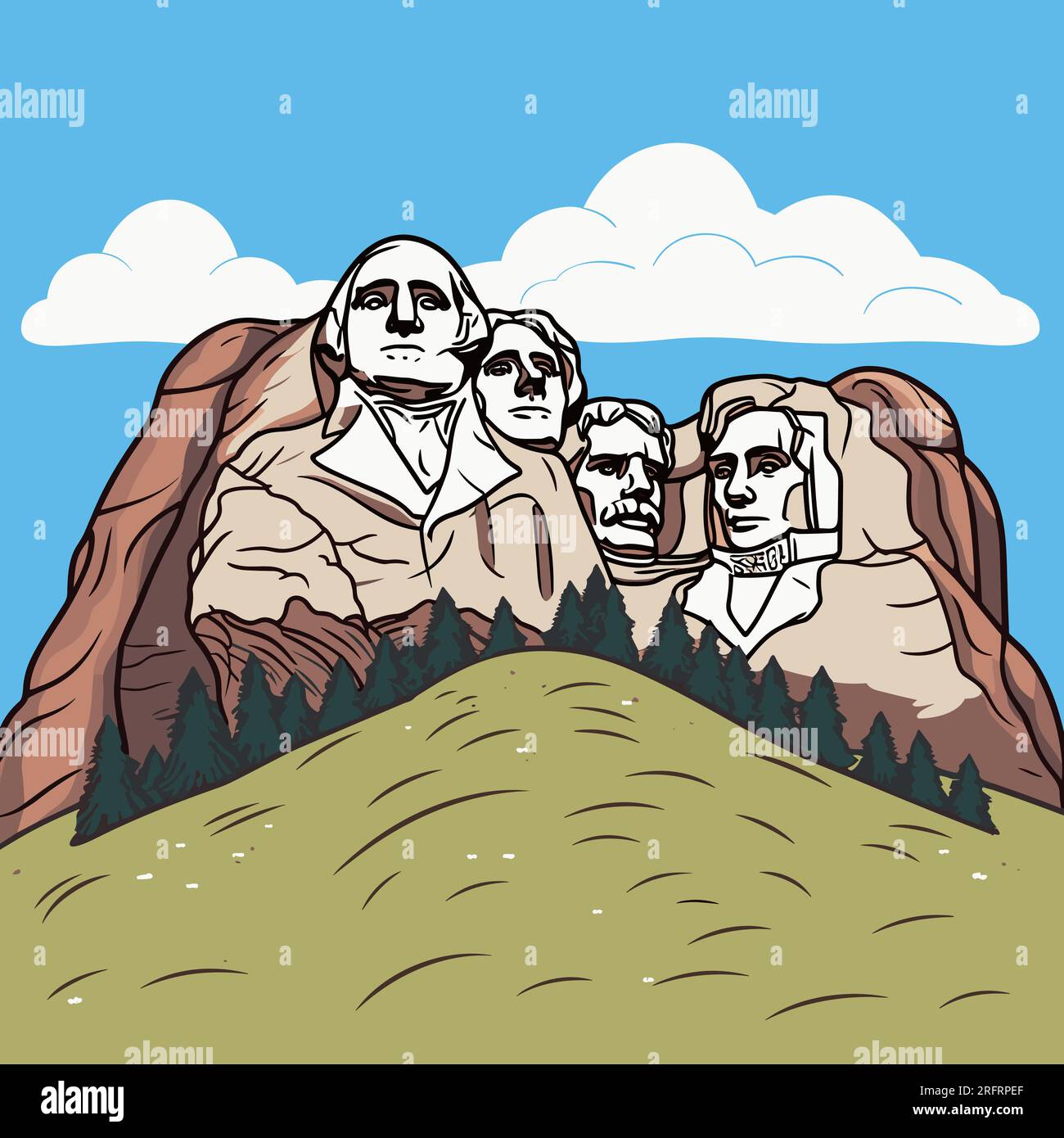 Mount rushmore vector vectors Stock Vector Images - Alamy