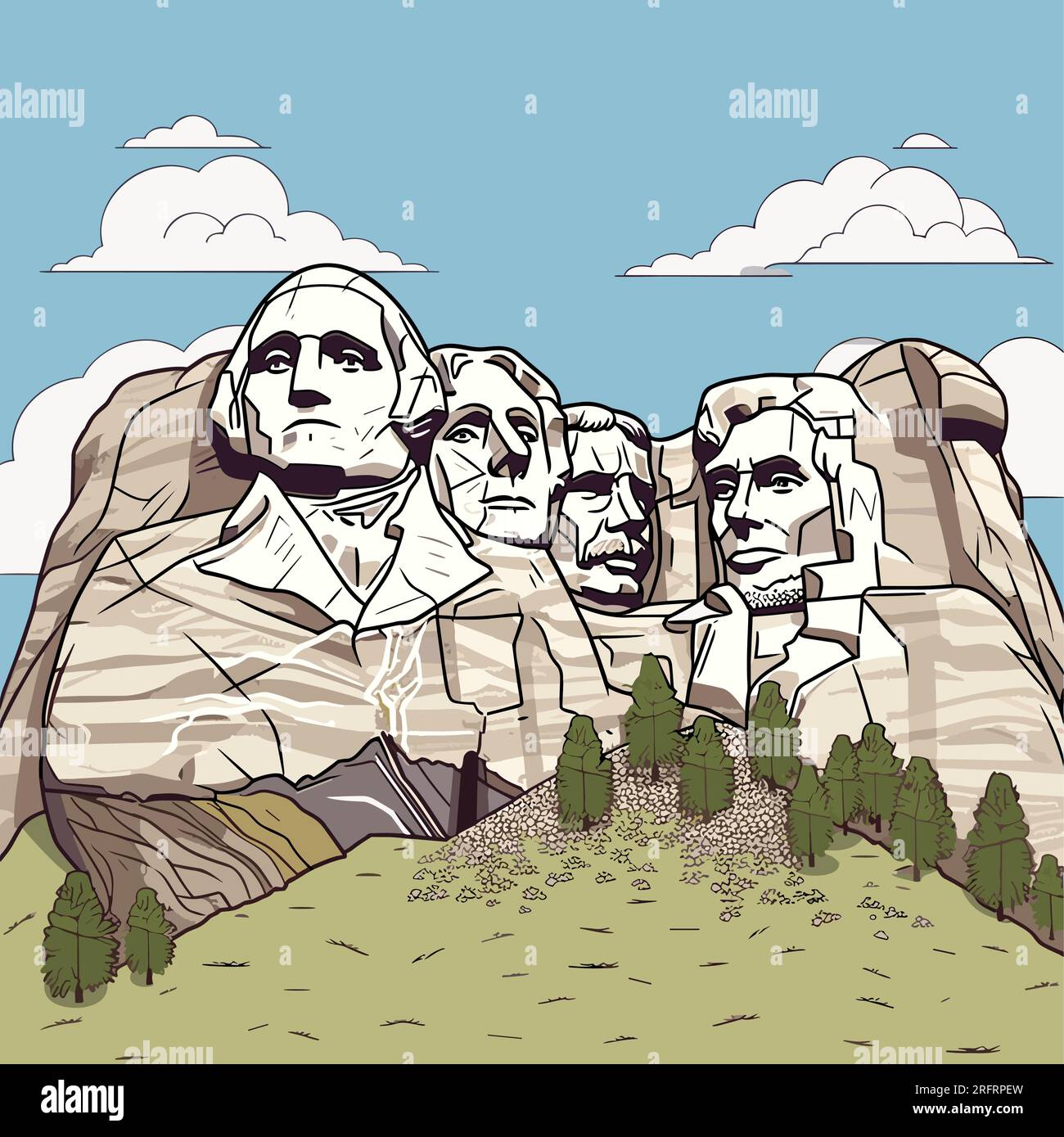 Mount rushmore vector vectors Stock Vector Images - Alamy