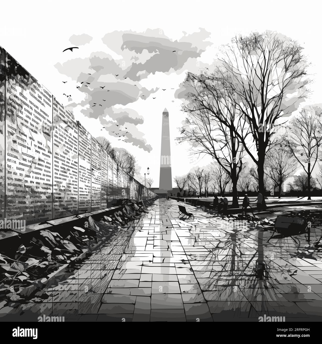 Washington memorial vietnam Stock Vector Images - Alamy
