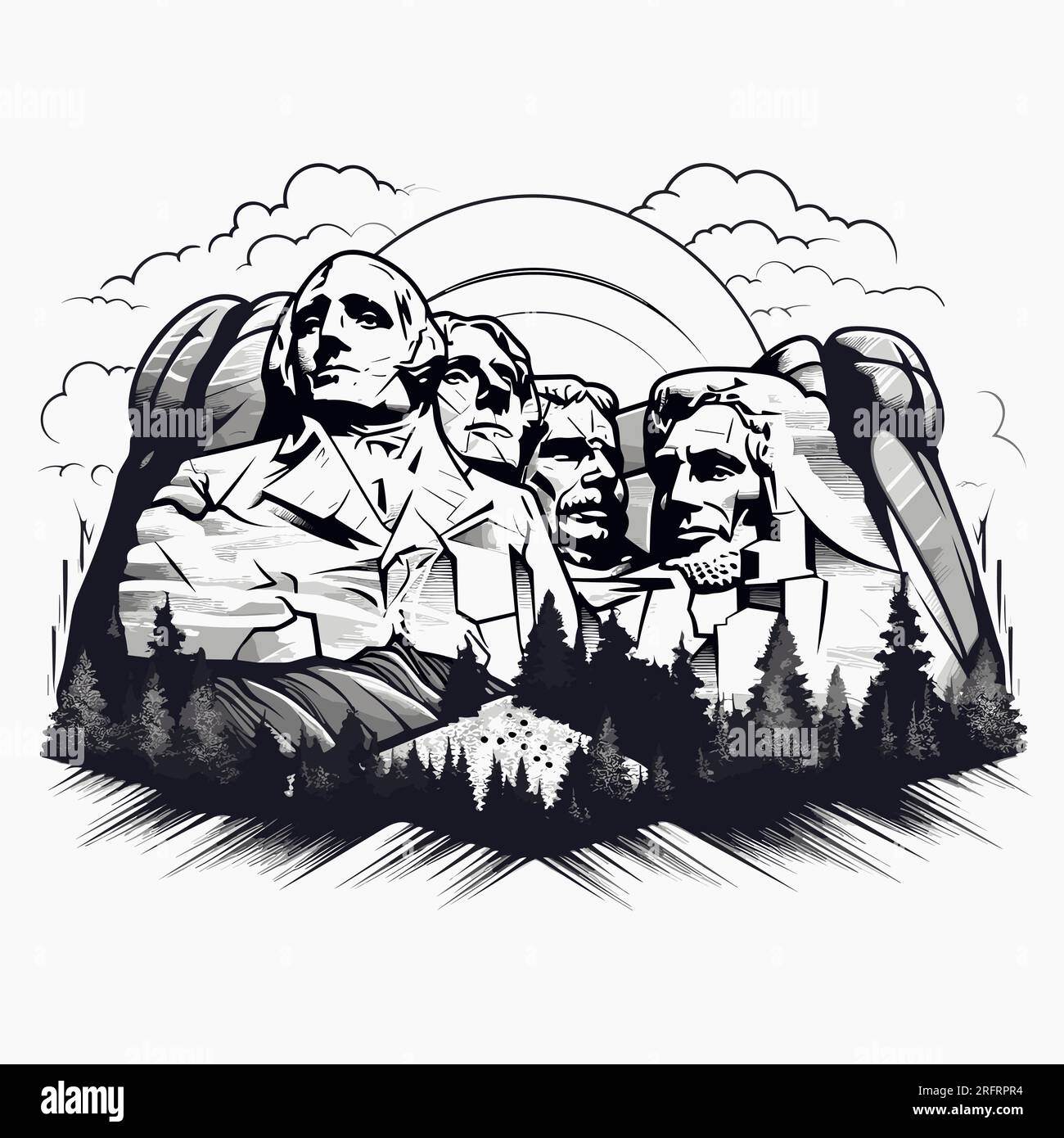 Mount rushmore vector vectors Stock Vector Images - Alamy