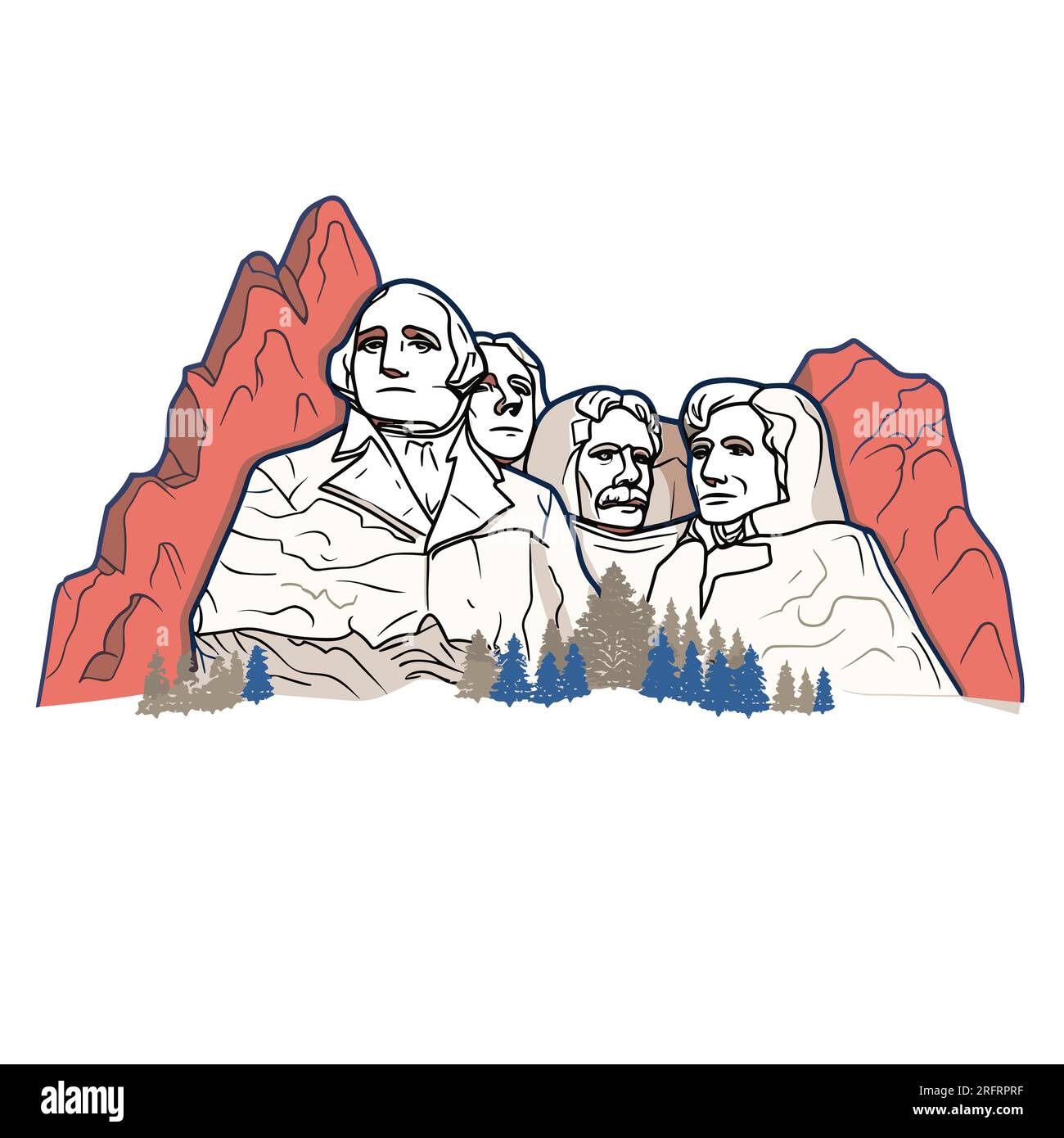 Mount rushmore tourist Stock Vector Images - Alamy