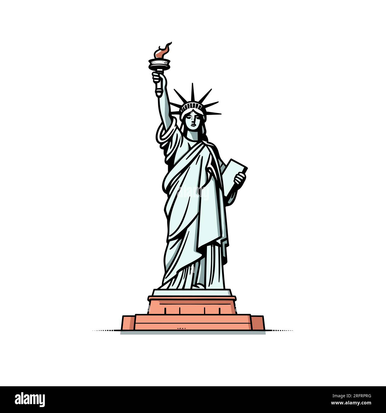 Statue of liberty hand drawn clipart Cut Out Stock Images & Pictures ...