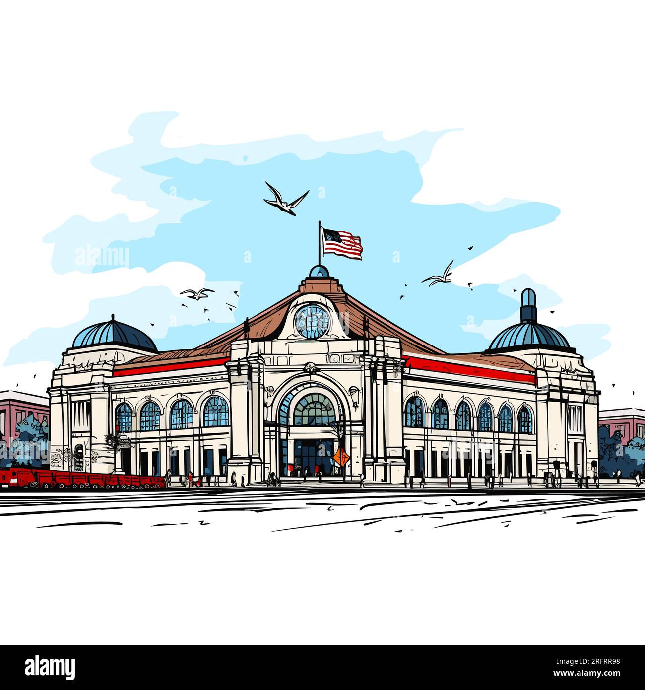 Union station Stock Vector Images - Alamy