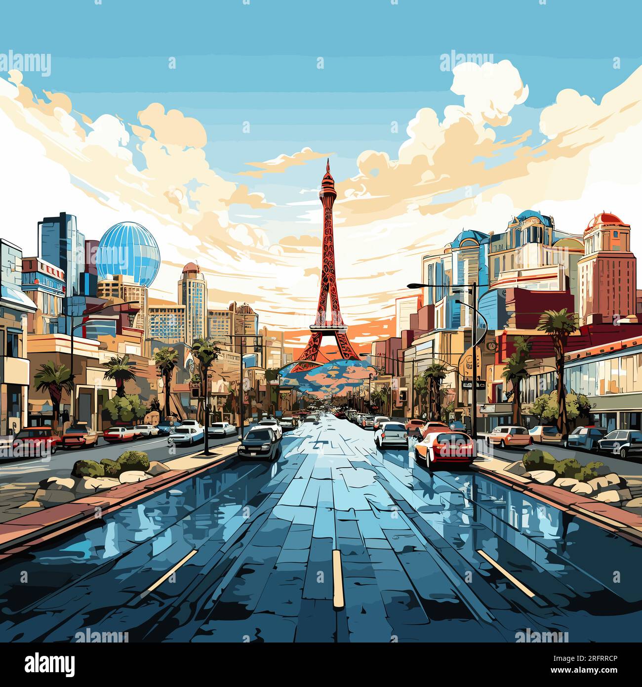 Vegas boulevard Stock Vector Images - Alamy