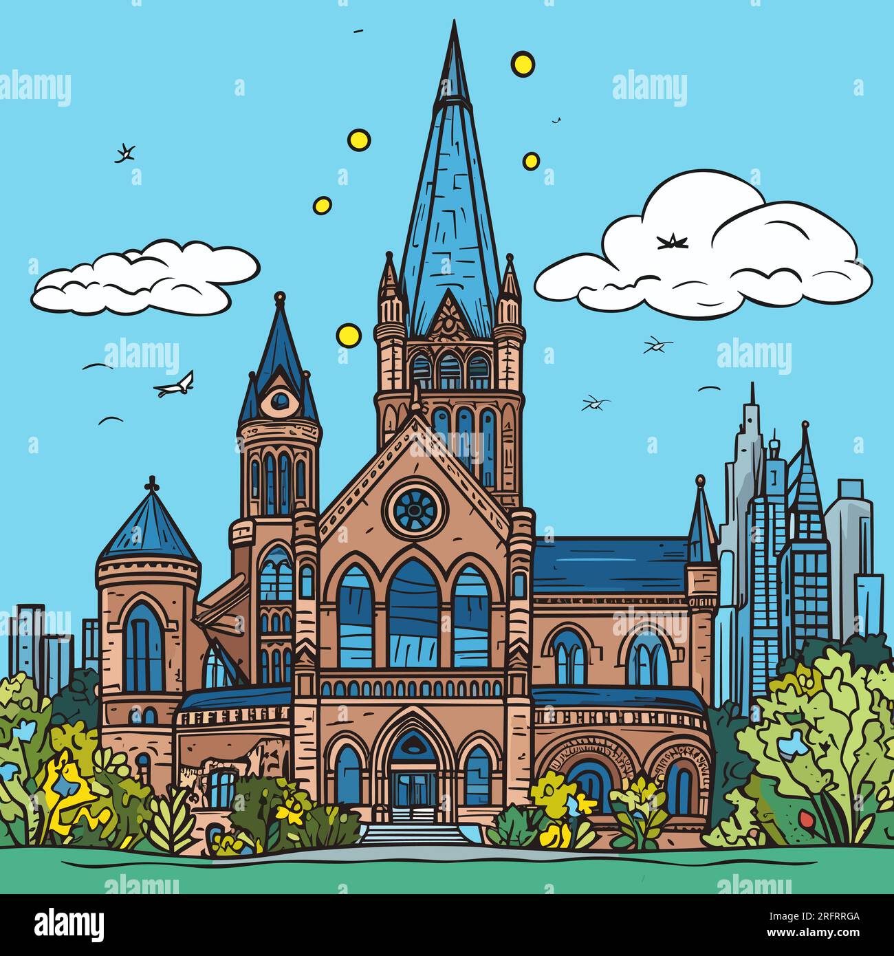 Trinity church in boston Stock Vector Images - Alamy