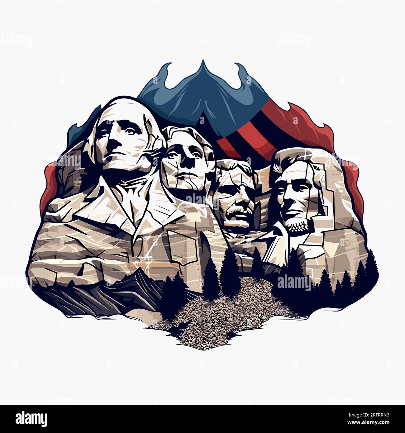 Mount rushmore vector vectors Stock Vector Images - Alamy