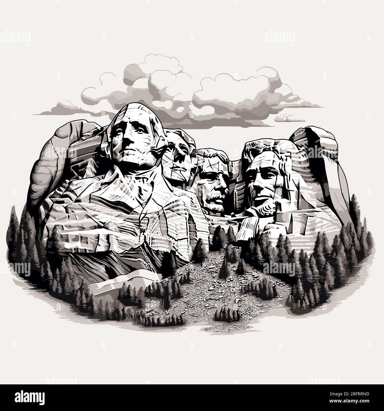 Mount rushmore vector vectors Stock Vector Images - Alamy