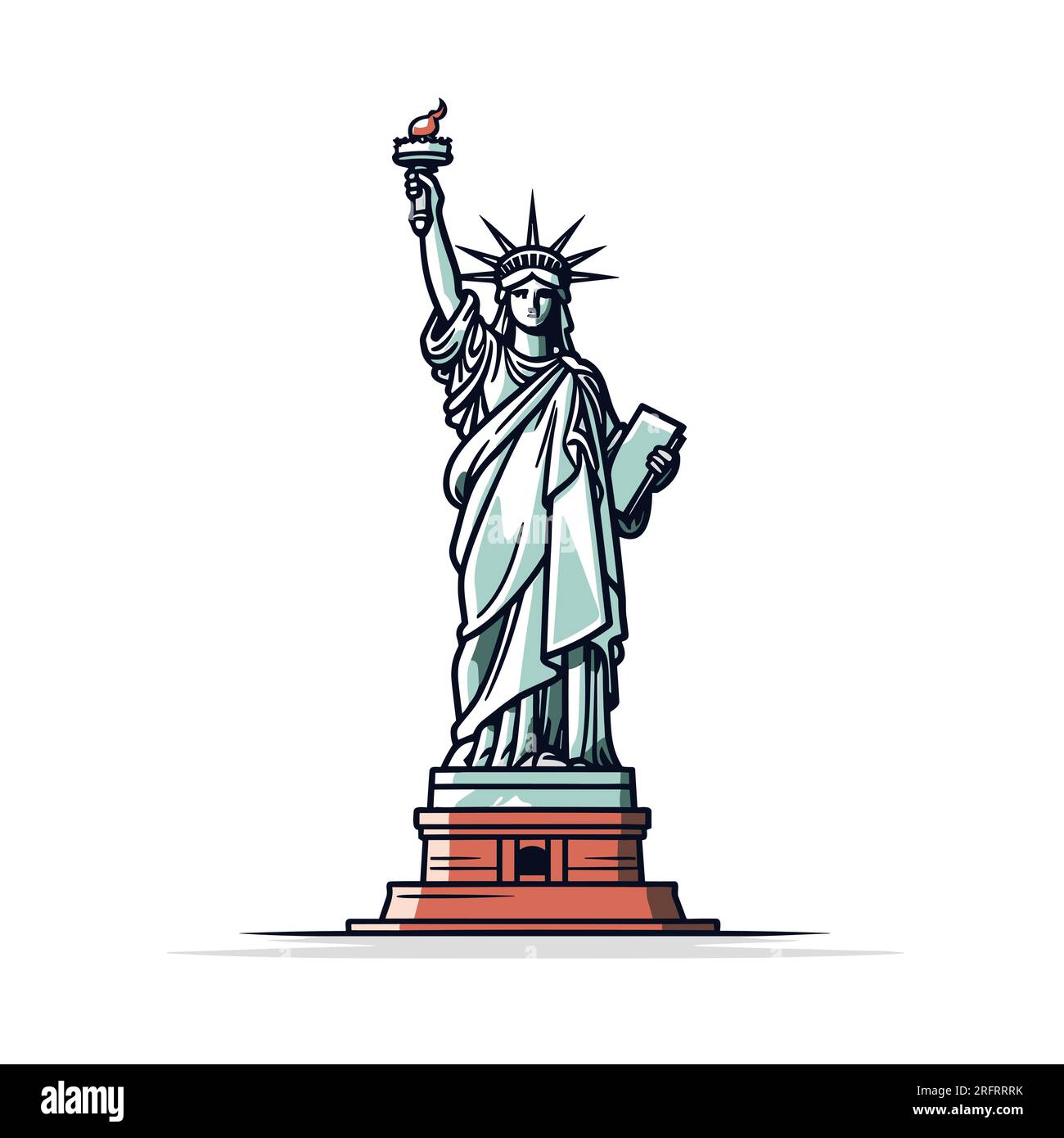 Statue of liberty hand drawn clipart Cut Out Stock Images & Pictures ...