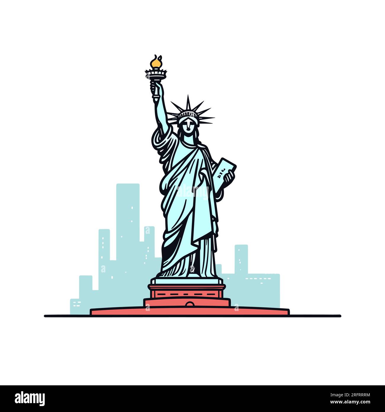 Statue of liberty clipart Cut Out Stock Images & Pictures - Alamy