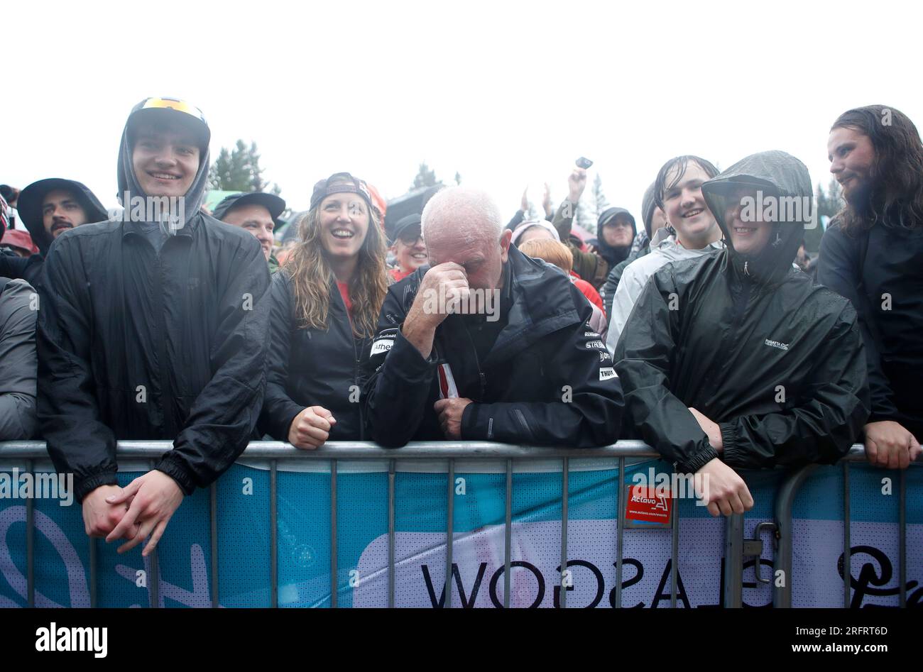 The father of Great Britain's Charlie Hatton (centre) celebrates his ...