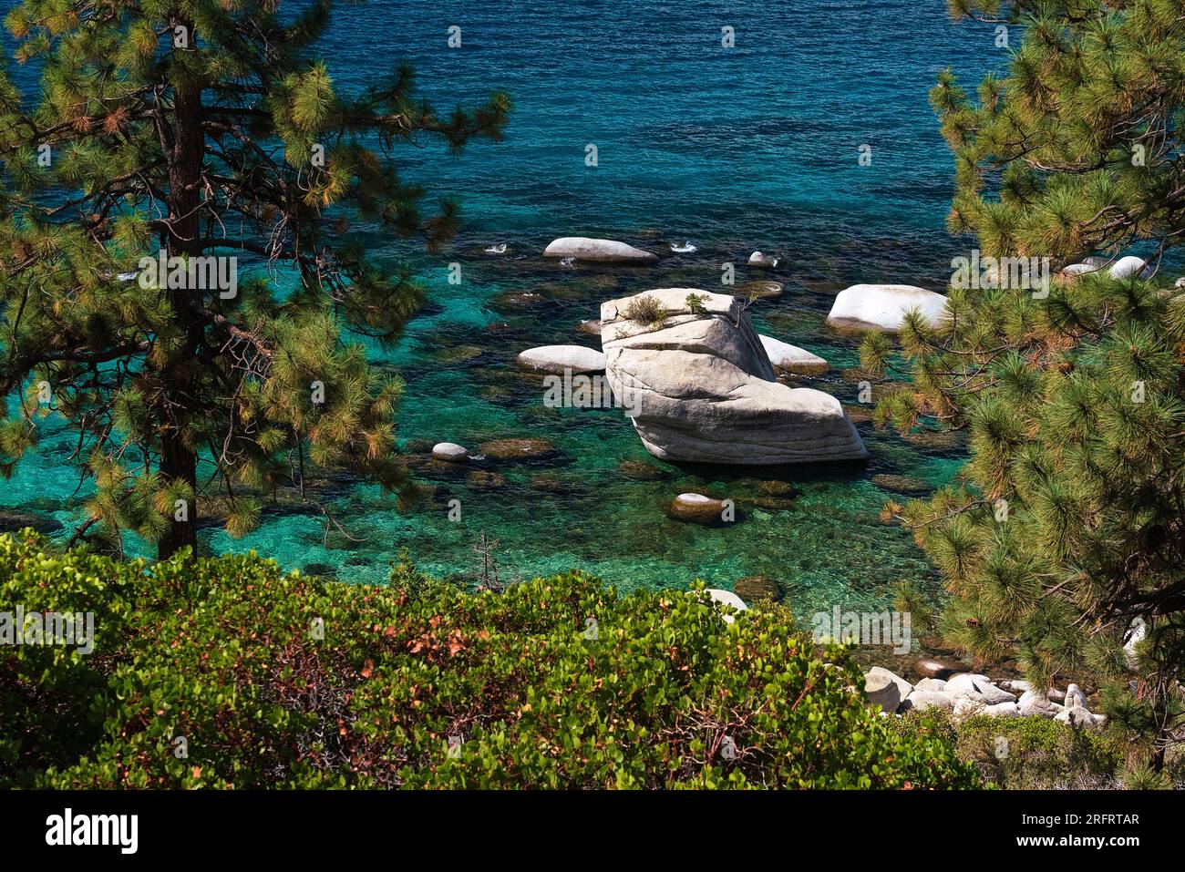 Pristine beauty of Lake Tahoe on a clear summer day Stock Photo - Alamy