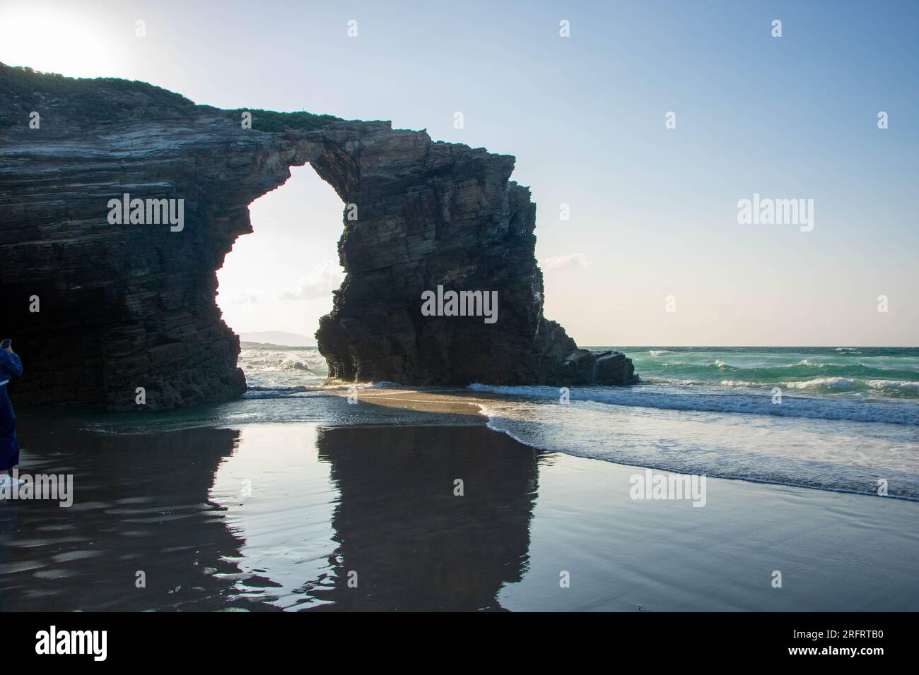 Praia Das Catedrais Or Cathedral Beach On The Atlantic Coast Of Galicia