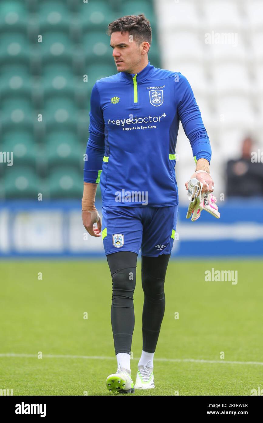 Lee Nicholls #1 of Huddersfield Town during the pre-game warm up ahead ...