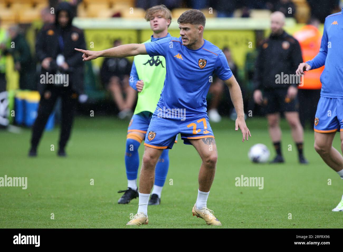Regan Slater #27 of Hull City during the warm up during the Sky Bet ...