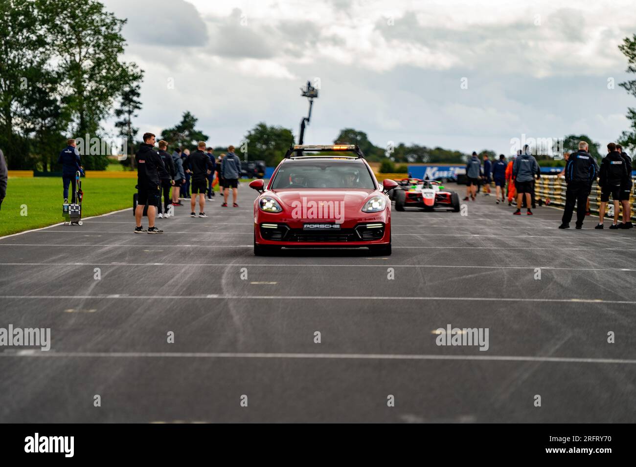 FIA Formula 4 Cars Come To The Grid Croft Circuit 2023 Stock Photo - Alamy