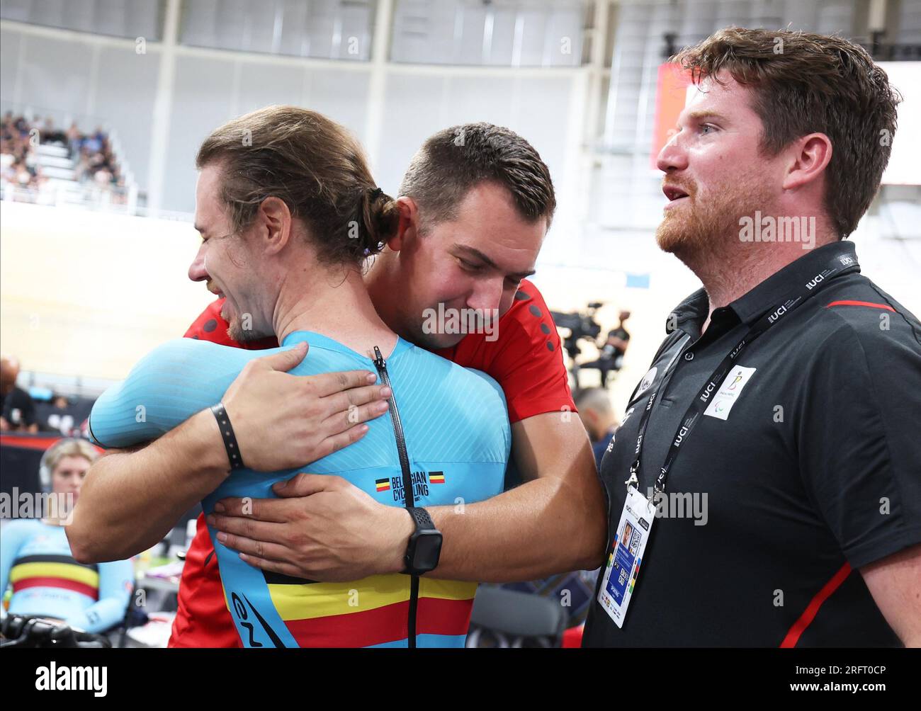 Glasgow, UK. 05th Aug, 2023. Belgian Niels Verschaeren celebrates after ...