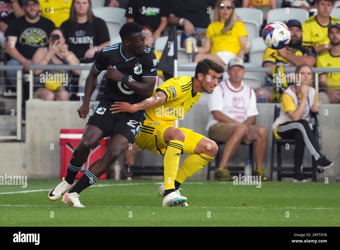COLUMBUS, OH - AUGUST 04: Yevhen Cheberko #21 of Columbus Crew and ...