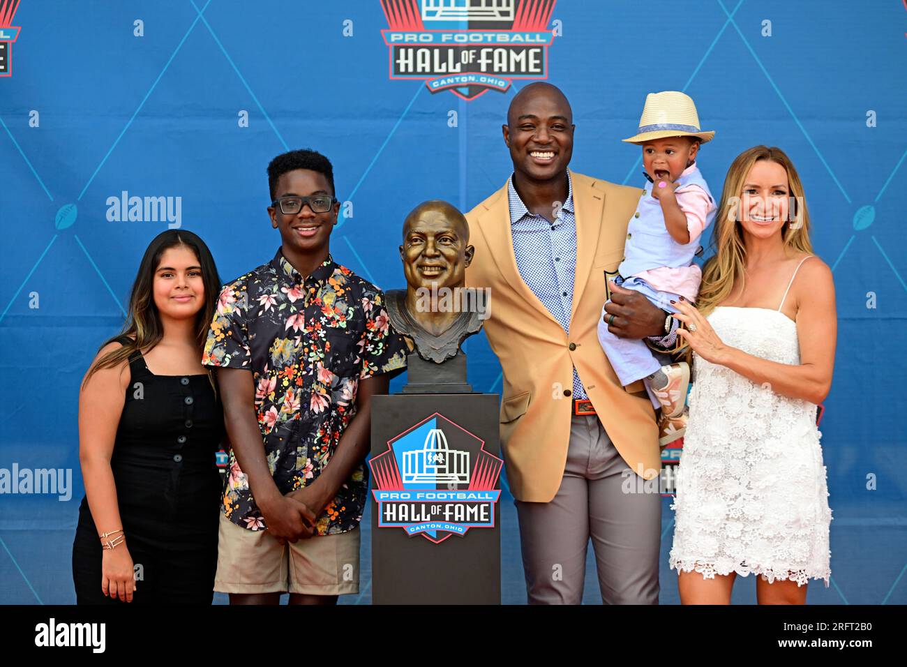 Former NFL player DeMarcus Ware poses with his family during his ...
