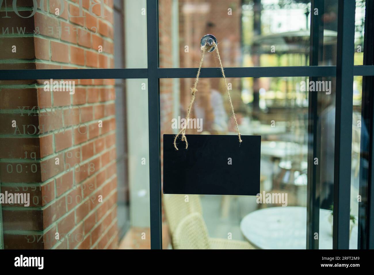 open or close sign board hanging on the cafe or restaurant door Stock ...