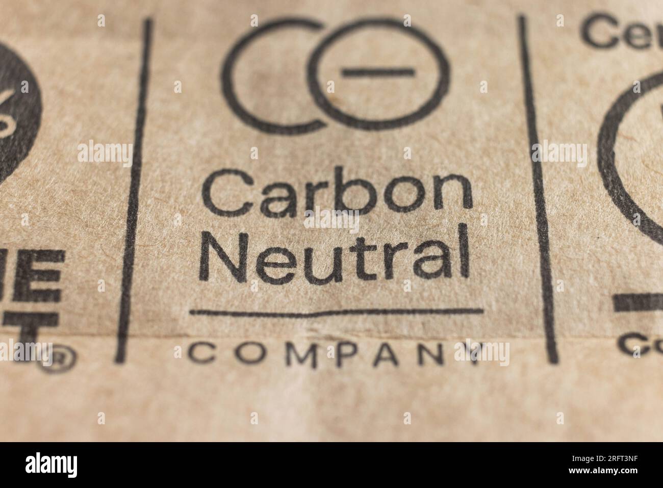 Signs and symbols, Carbon neutral company Stock Photo - Alamy