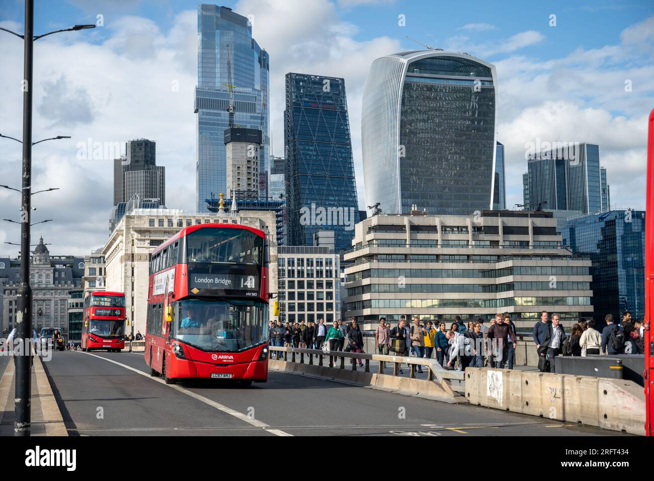 London, England, UK, 31st July 2023. City of London during the evening ...