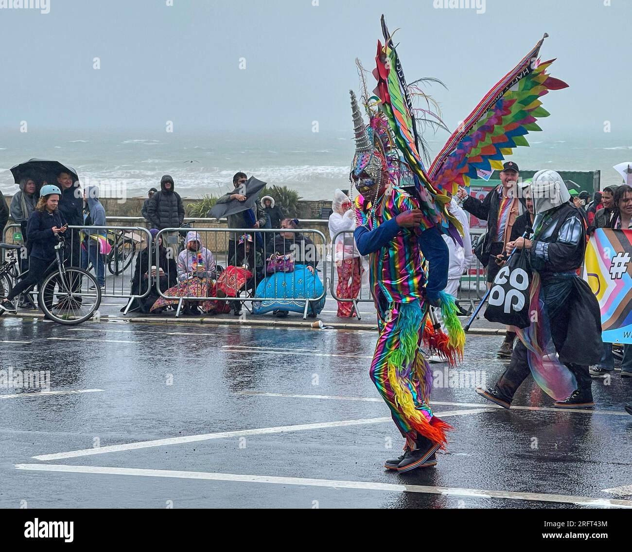 Brighton Pride 2023 in rather bad weather! Stock Photo - Alamy