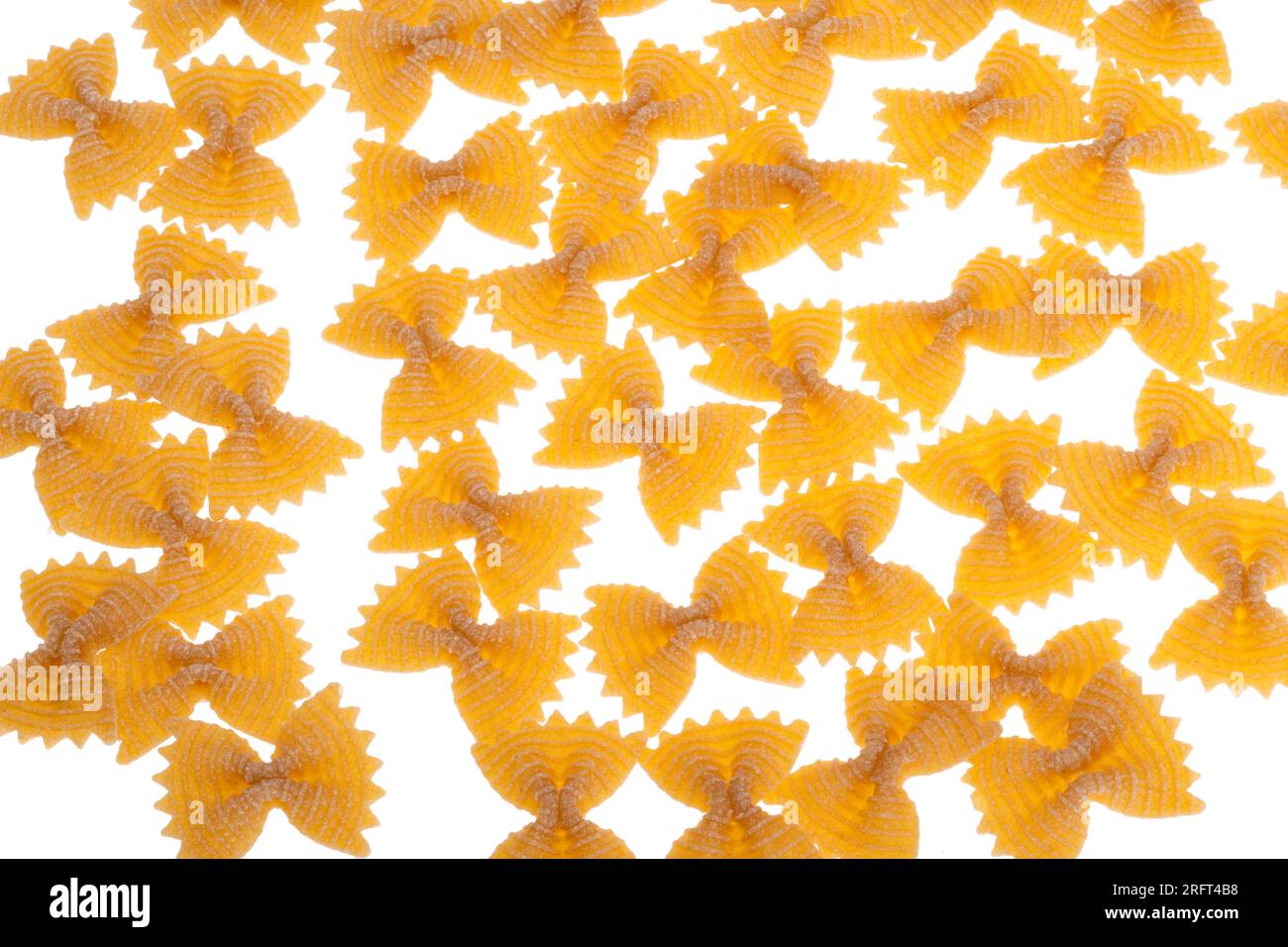 pasta bows isolated on white background Stock Photo - Alamy