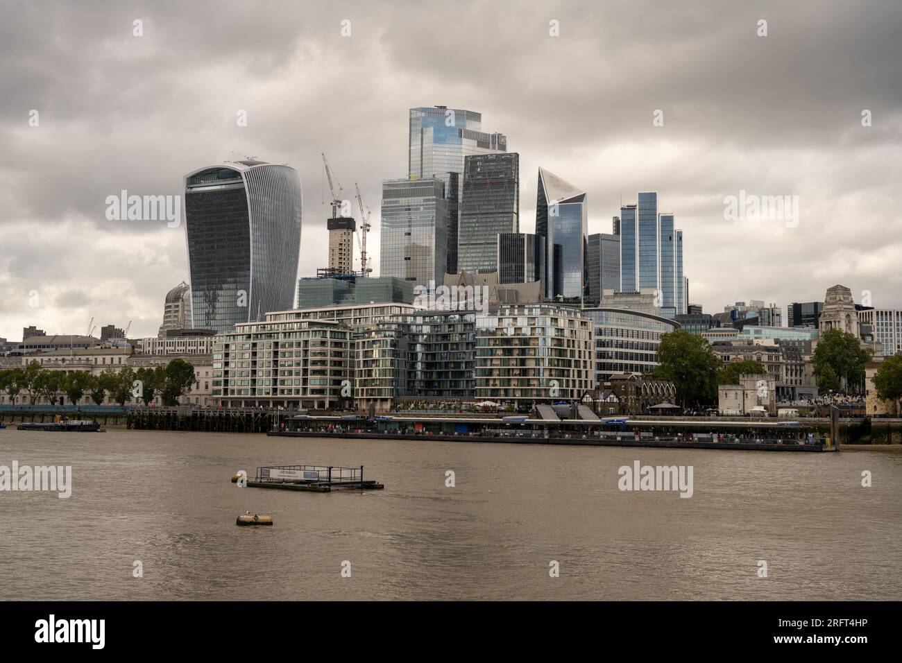 London, England, UK, 31st July 2023. View of the City of London from ...
