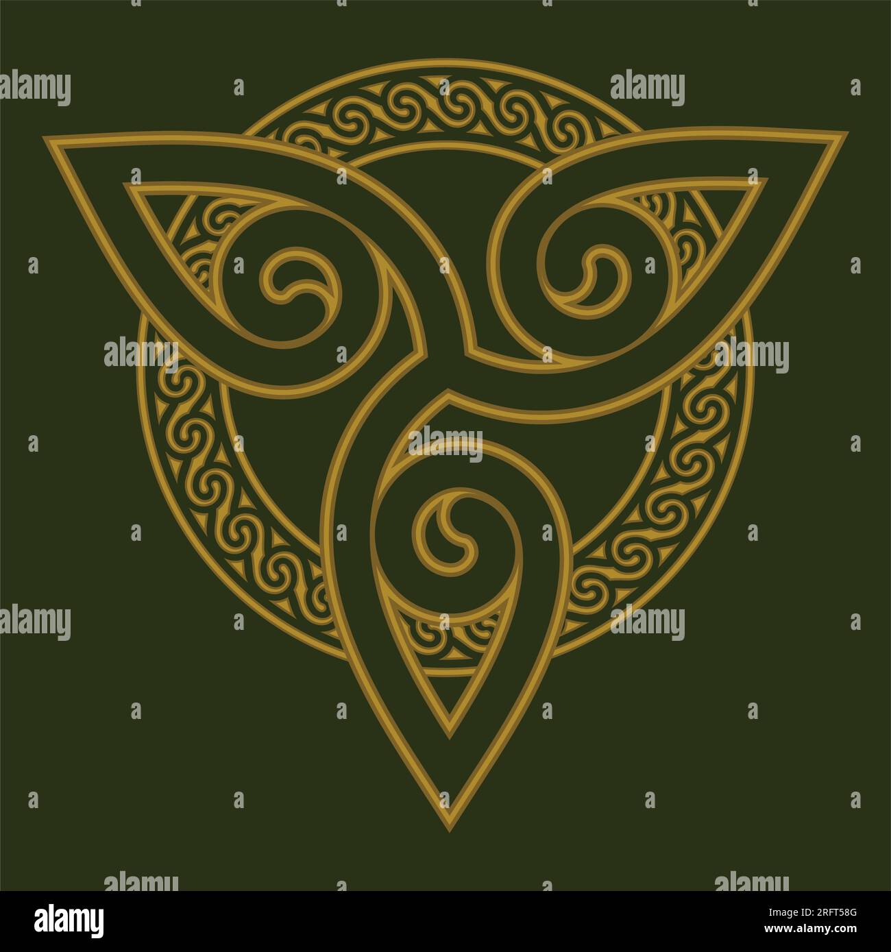 Celtic Scandinavian design. Round braided pattern in ancient Celtic ...