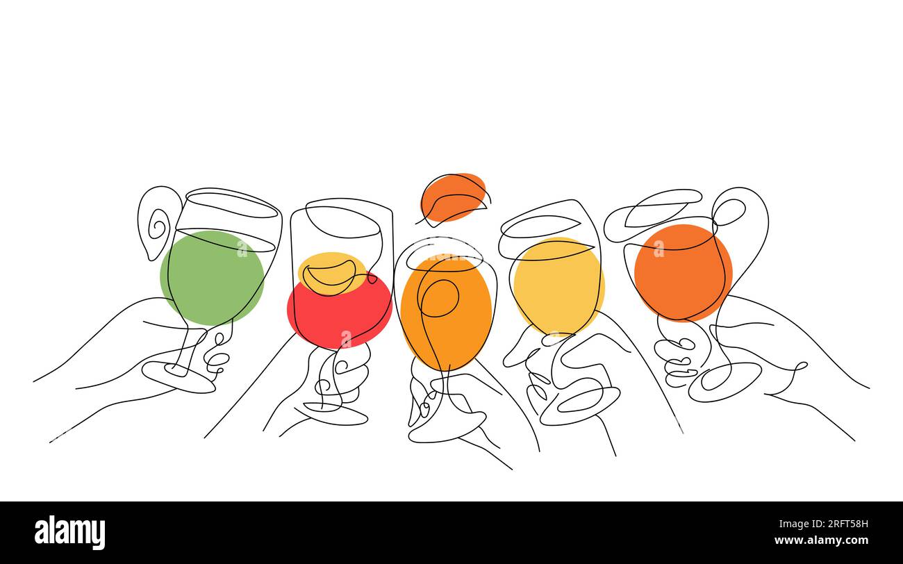 Friendly get-togethers. Friends hands holding drinks. Celebration ...