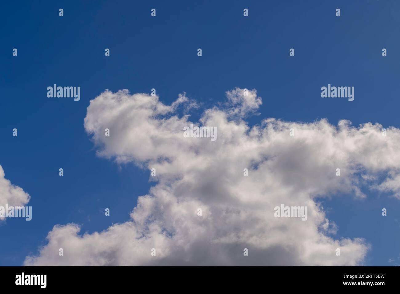 Clouds floating across the sky in the daytime, white clouds moving from ...