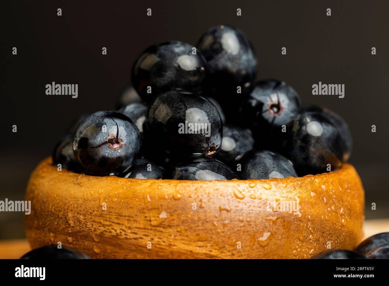 Fresh sweet washed blue grapes, cooking using sweet fresh grapes ...