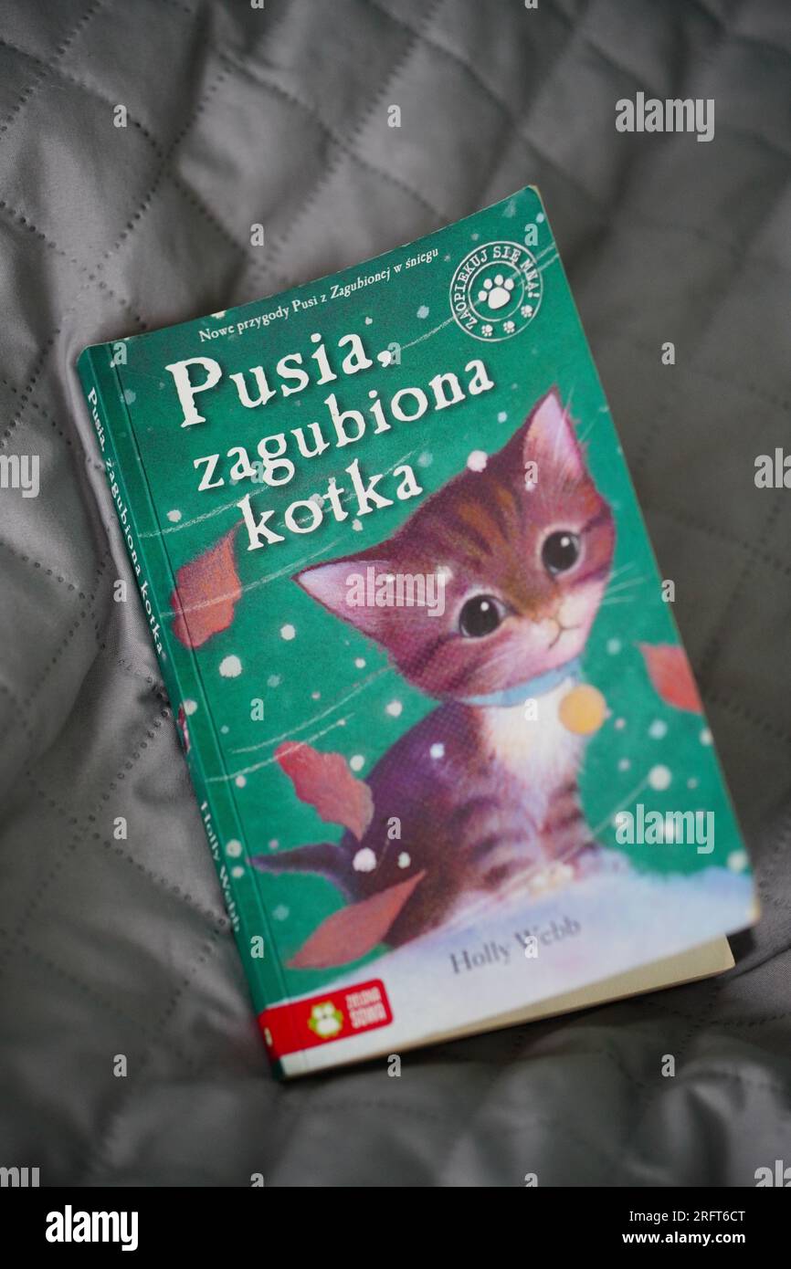 Poznan, Poland - July 20, 2023: Polish child book Pusia about a small kitten Stock Photo - Alamy
