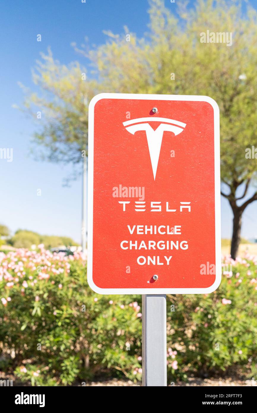Tesla charging station Stock Photo - Alamy