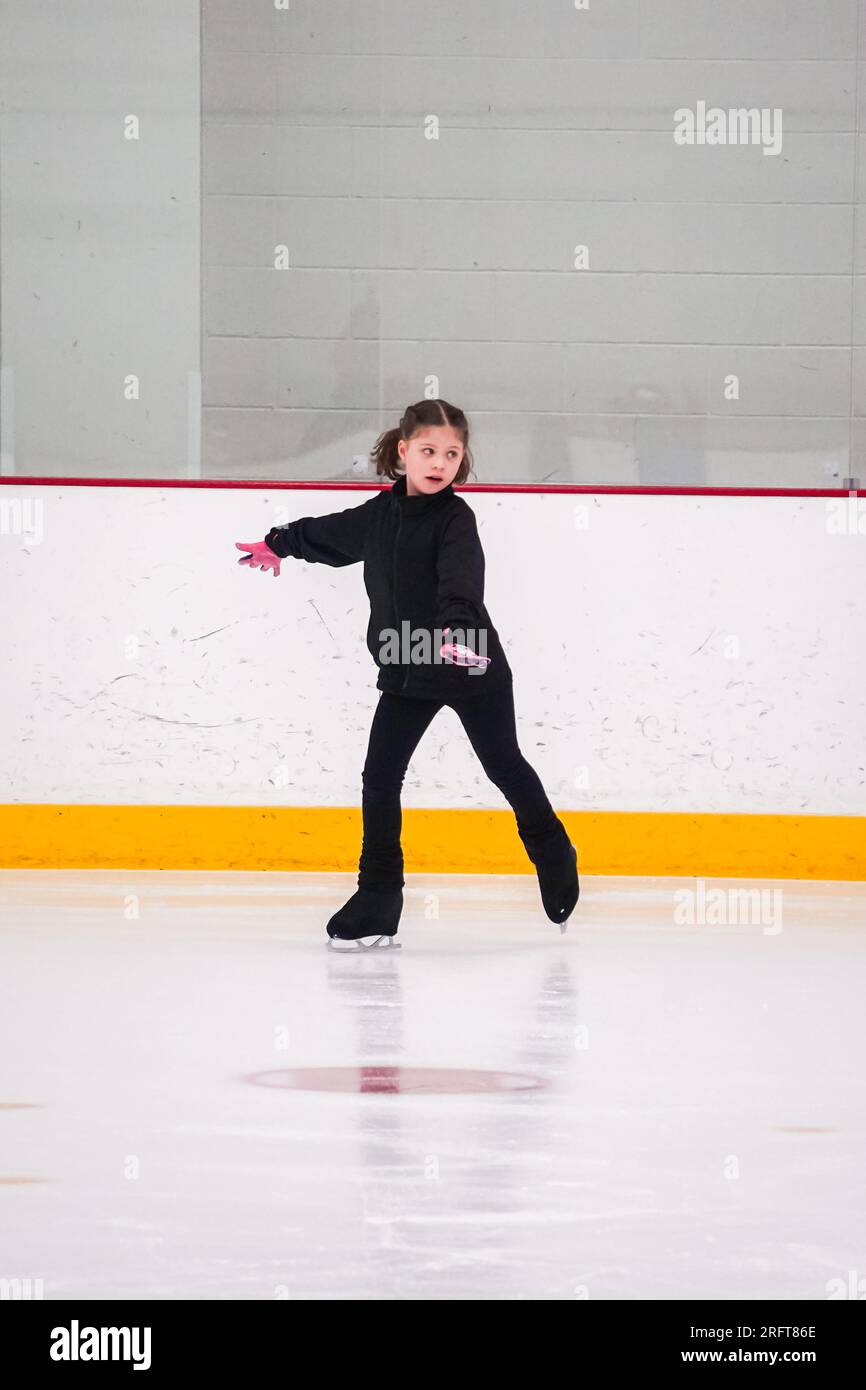 Figure skating practice Stock Photo - Alamy
