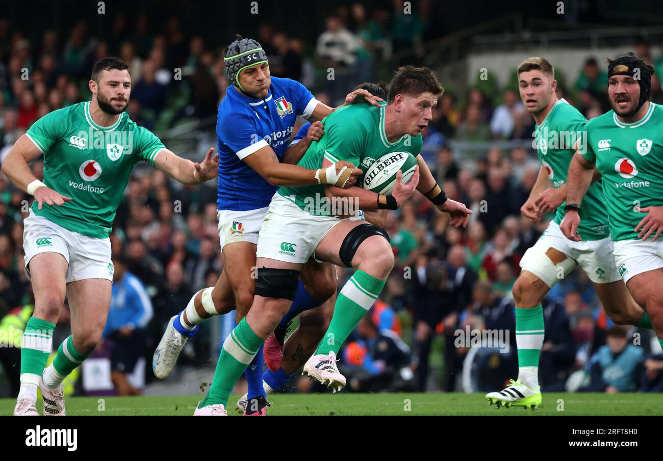Ireland's Joe McCarthy in action during the Summer Nations Series match ...
