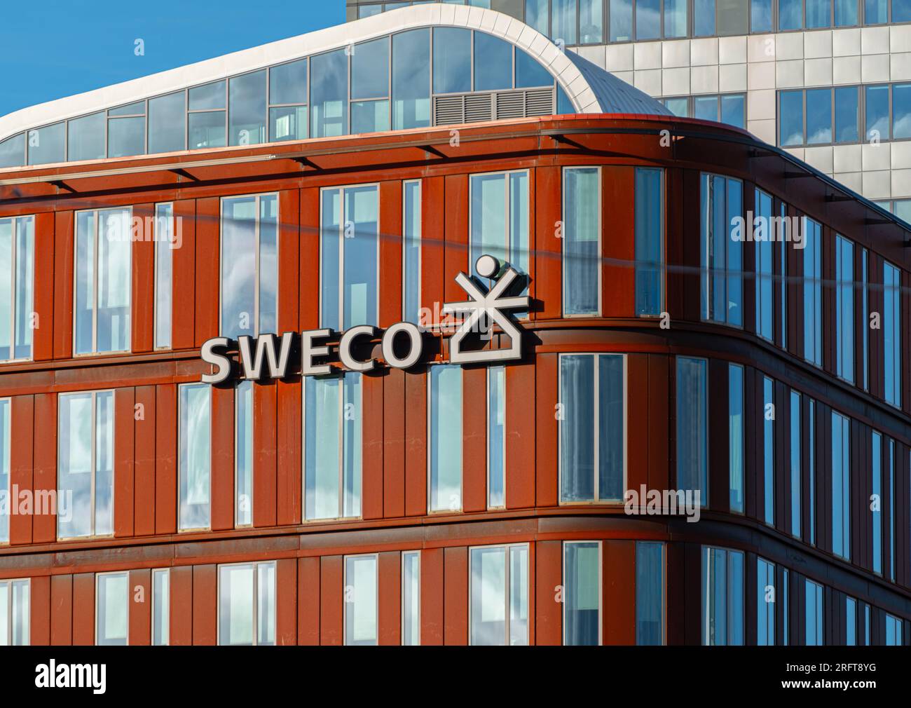 Gothenburg, Sweden - October 17 2021: Sweco logo on the facade of an office building Stock Photo ...