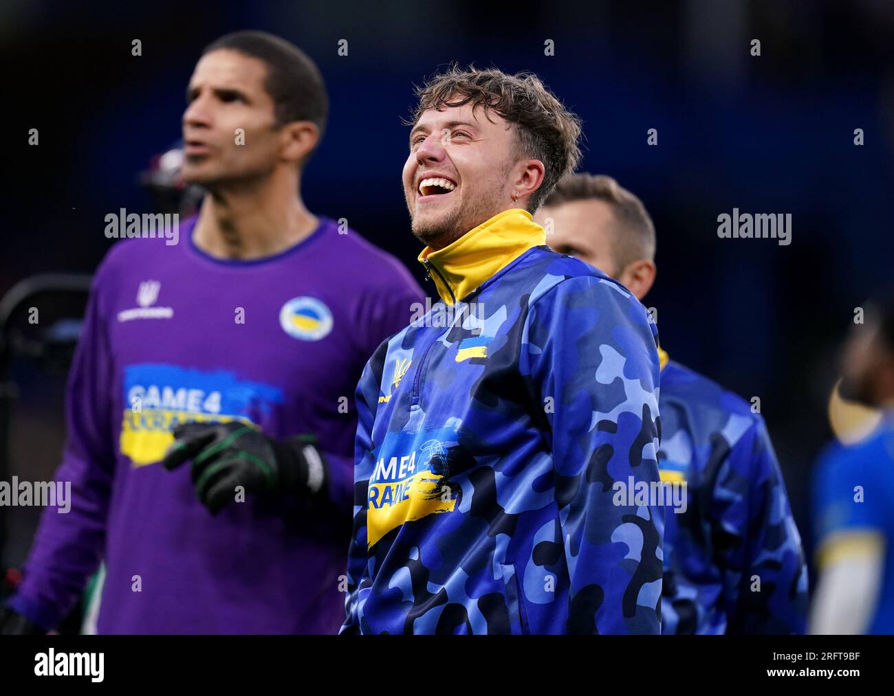 Roman Kemp after the Game4Ukraine match at Stamford Bridge, London ...