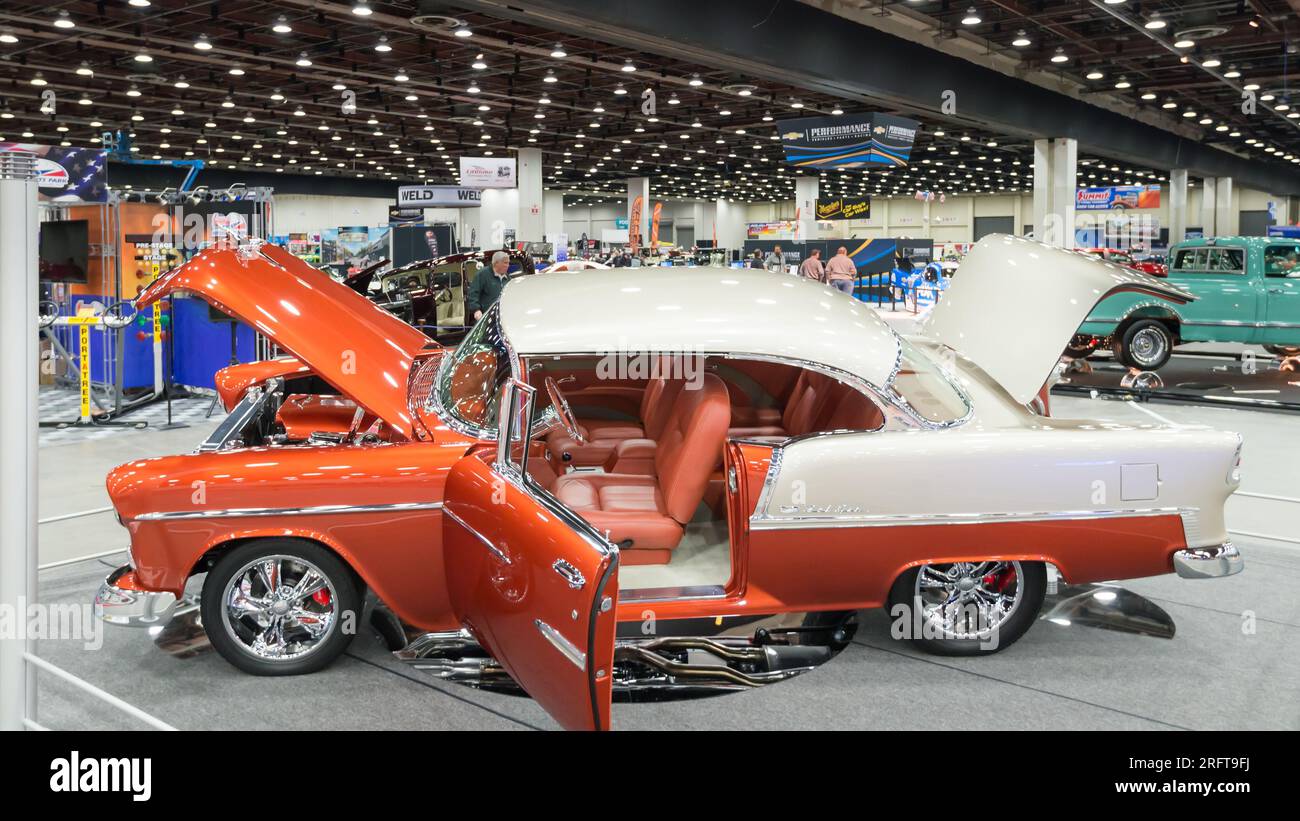 DETROIT, MI/USA - MARCH 6, 2015: A 1955 Chevrolet Bel Air, Detroit ...