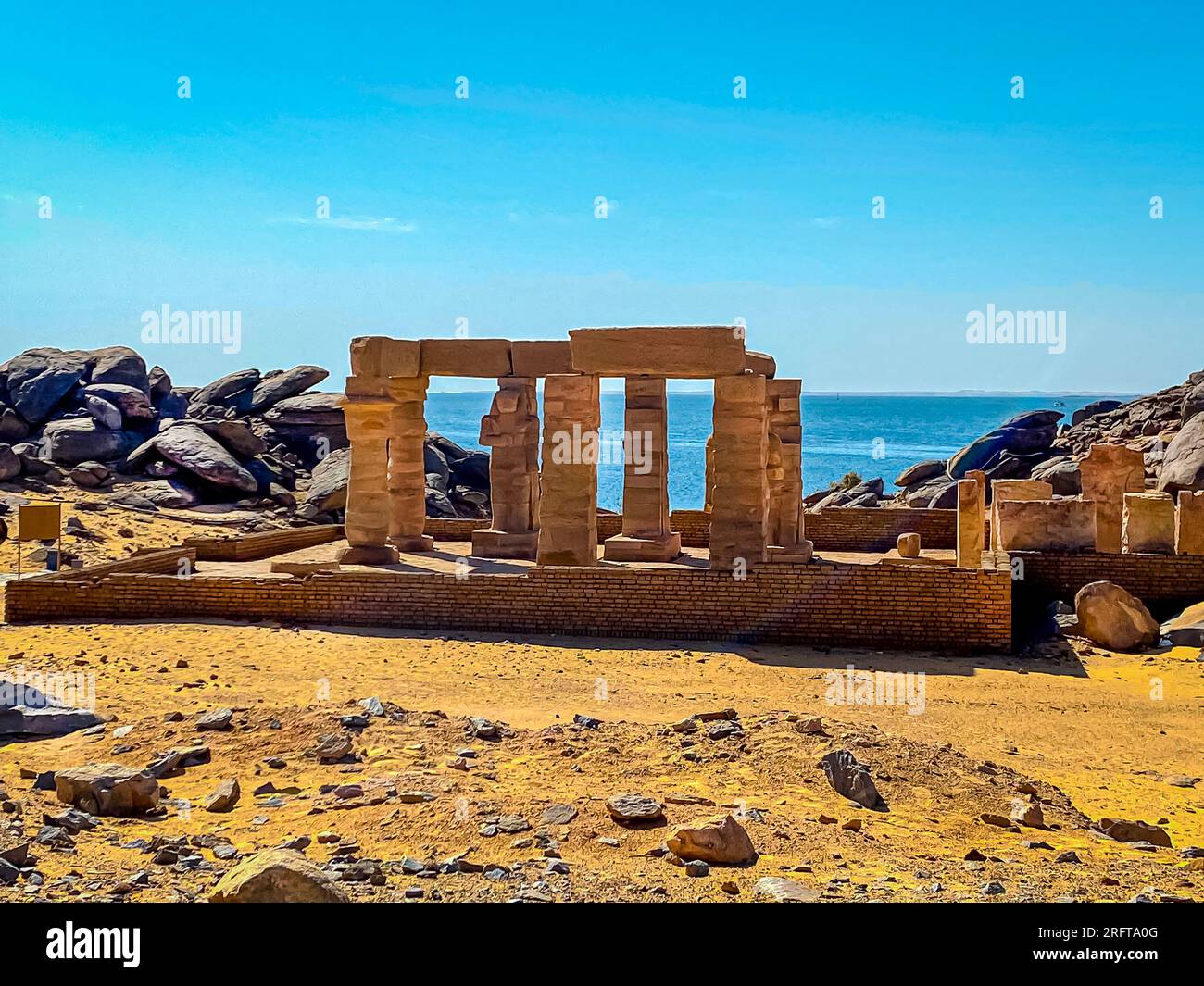 Temple of Kalabsha, Temple of Mandulis. Ancient Egyptian temple, Nubian ...