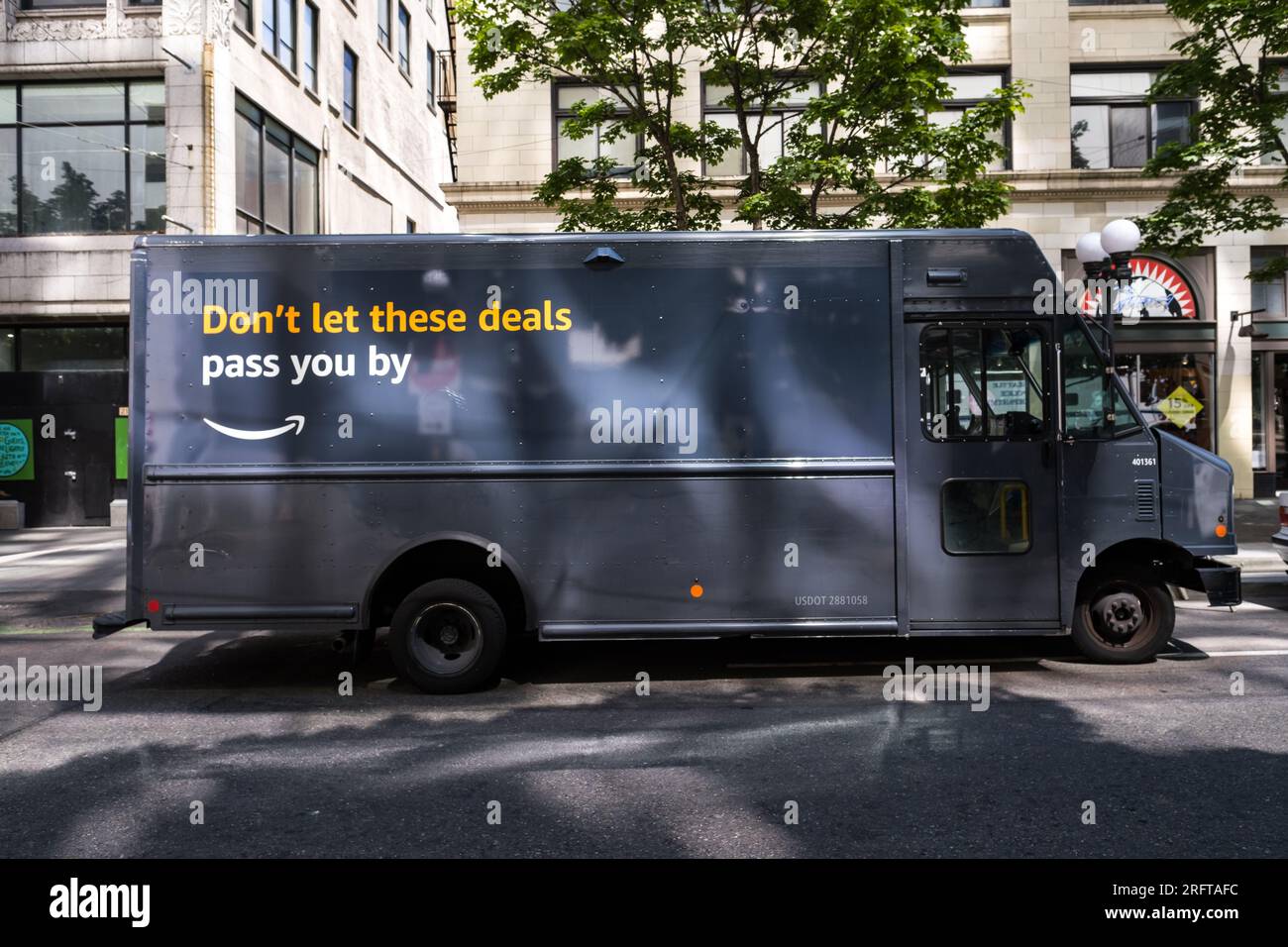 Seattle, USA. 31 Jul, 2023. Amazon delivery truck in Westlake Stock ...