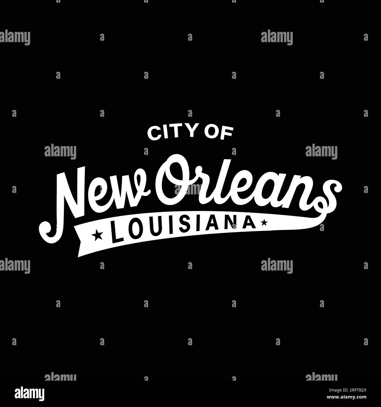 New Orleans, Louisiana lettering design. New Orleans typography design ...