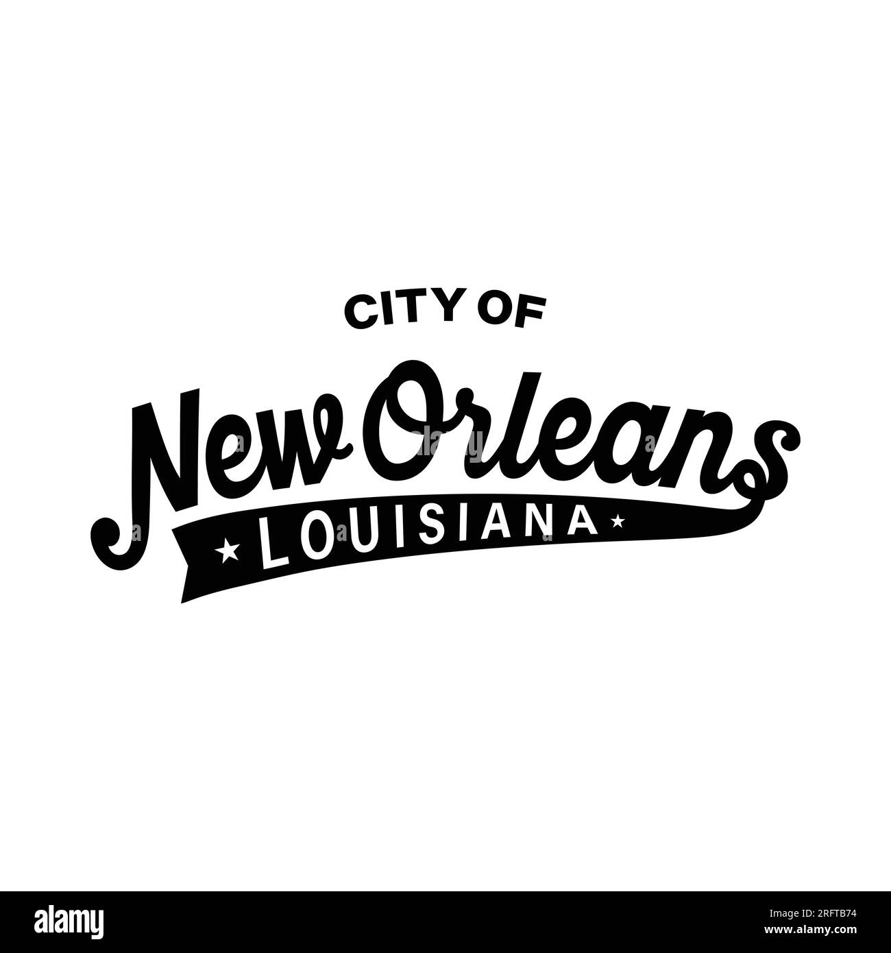 New Orleans, Louisiana lettering design. New Orleans typography design ...